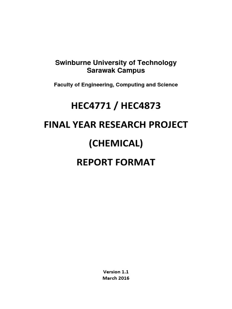FYRP (Chemical) Report Format v1.1 | PDF | Litre | Citation
