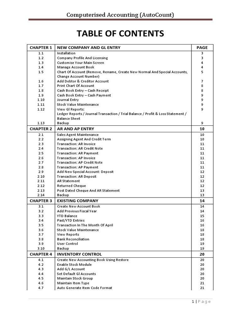 Computerised Accounting AutoCount - EnG | PDF | Debits And Credits ...
