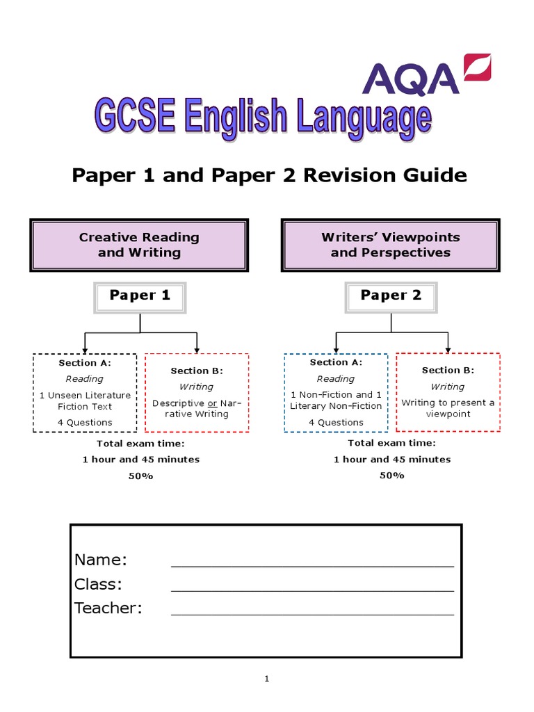 English Language Exam Revision Guide | PDF | Narration | Narrative