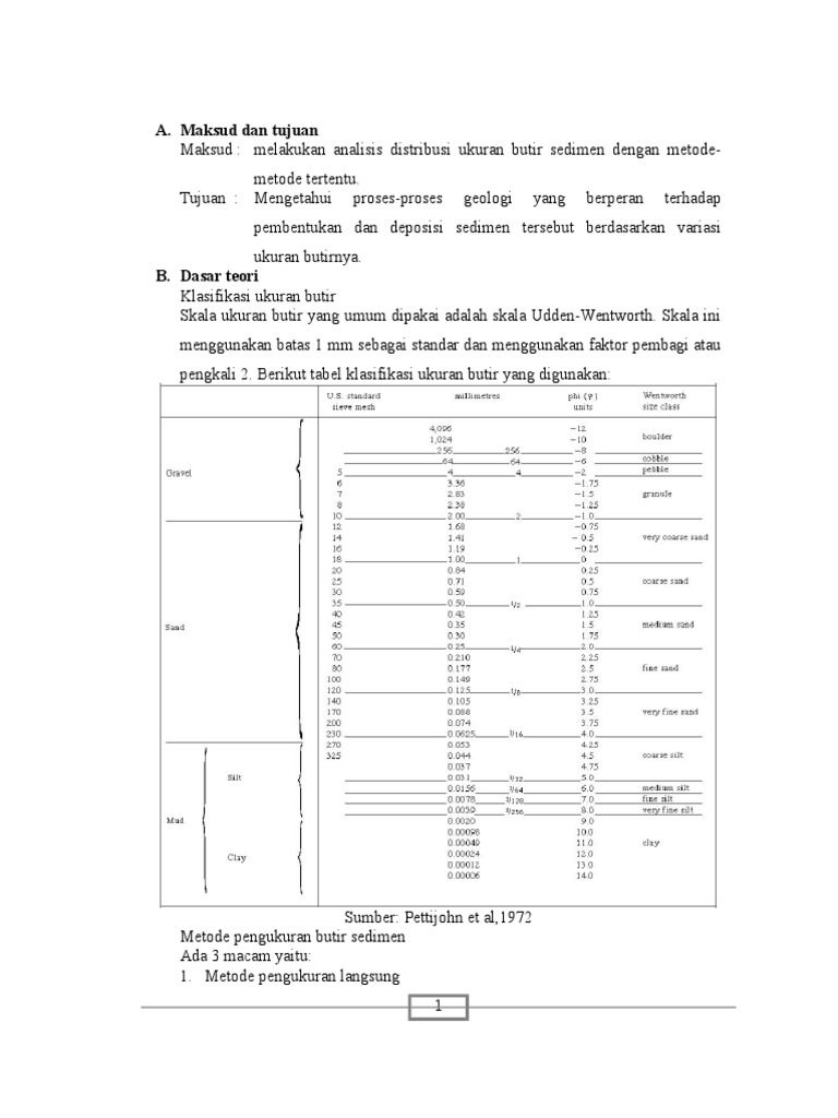 Analisis Ukuran Butir Sedimen | PDF