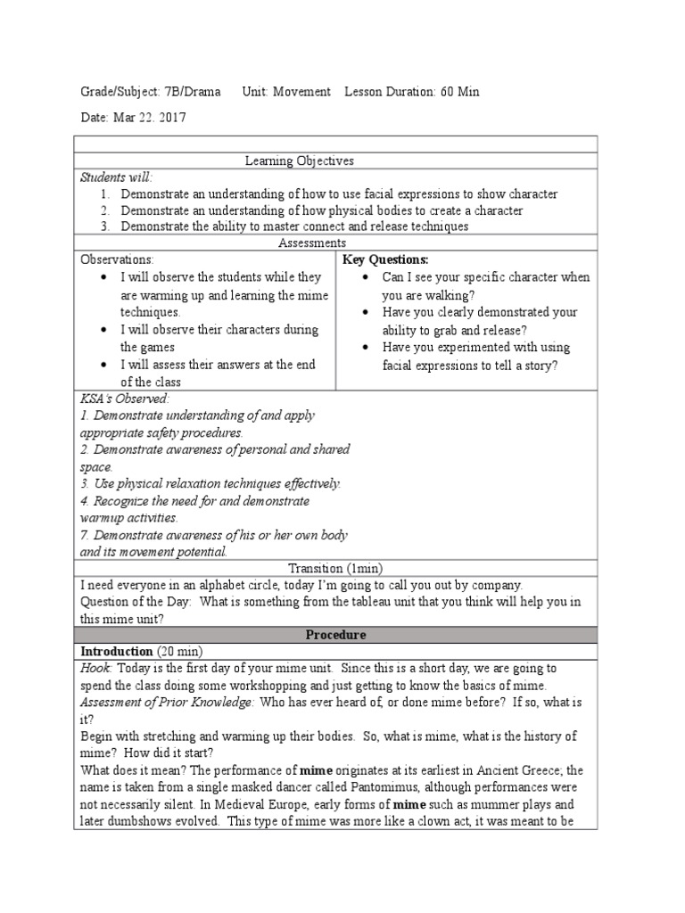 Learning Objectives: Key Questions | PDF