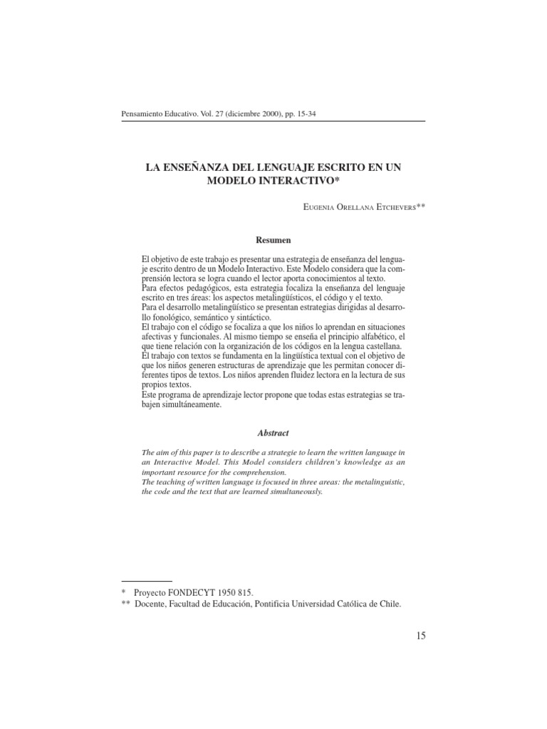 Modelo Interactivo PDF | PDF | Lectura (proceso) | Palabra