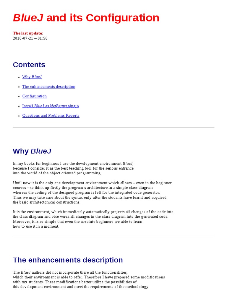 BlueJ With Configuration | PDF | Class (Computer Programming) | Method ...