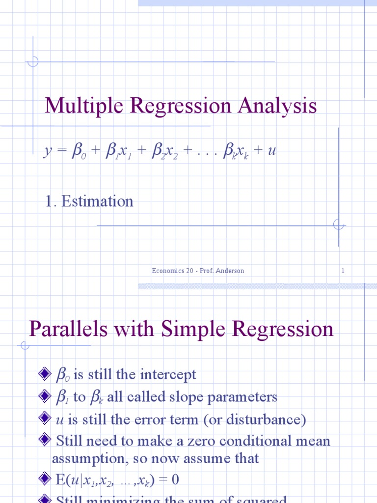 Multiple regression analysis (MLR) | Errors And Residuals | Coefficient ...