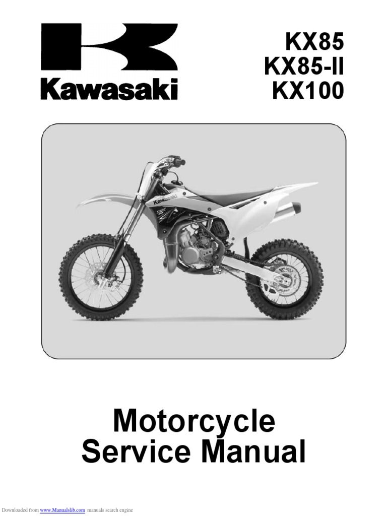 2014 KX 85 KX 100 Service Manual | PDF | Bearing (Mechanical) | Throttle
