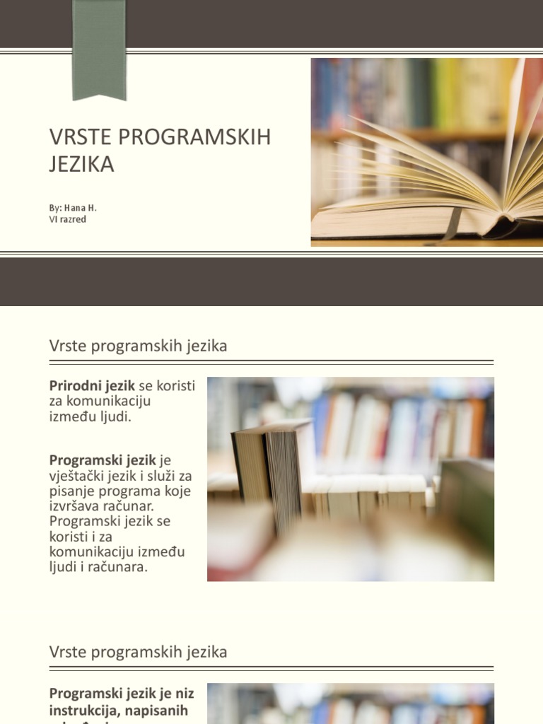 Vrste Programskih Jezika | PDF