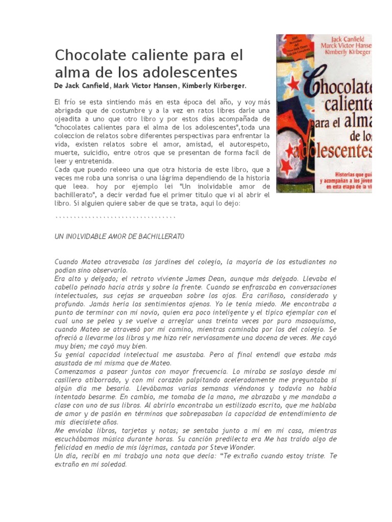 Chocolate Caliente para El Alma de Los Adolescentes | PDF | Amor