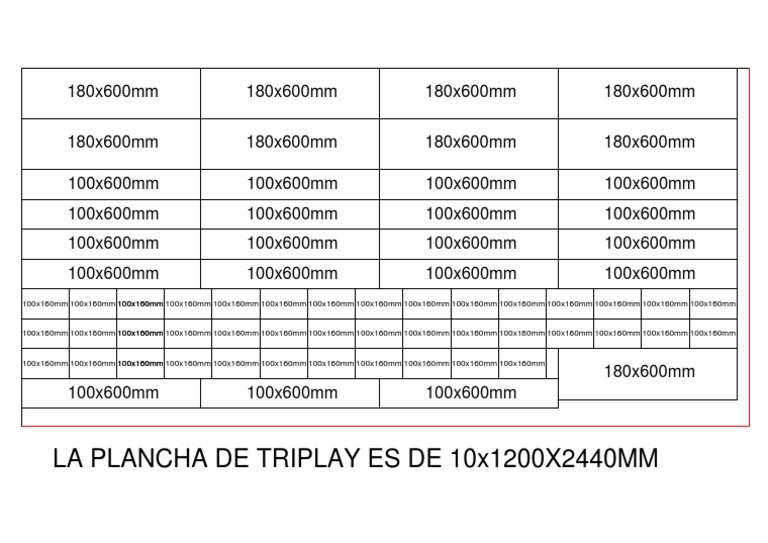 La Plancha de Triplay Es de 10X1200X2440Mm | PDF