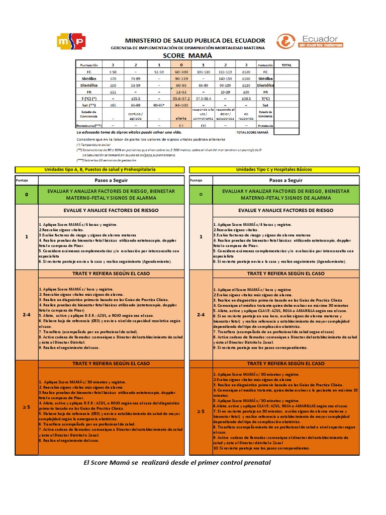 SCORE MAMÁ_GIDMM_2016-10(1) | Medical Diagnosis | Diseases And Disorders