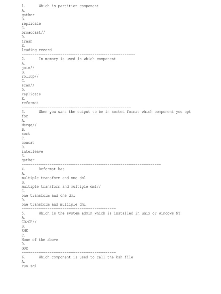 An Expert Analysis of a Data Engineering Component Identification Test ...