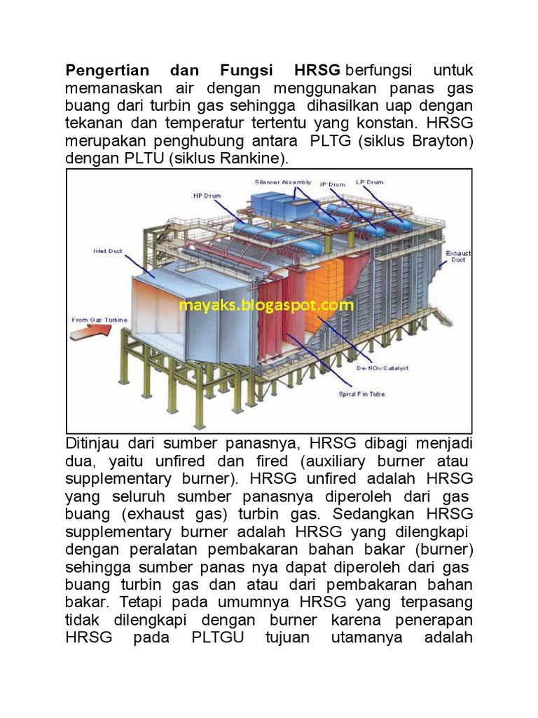 Pengertian Dan Fungsi HRSG | PDF