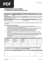 AIUB Assignment Cover Sheet | PDF