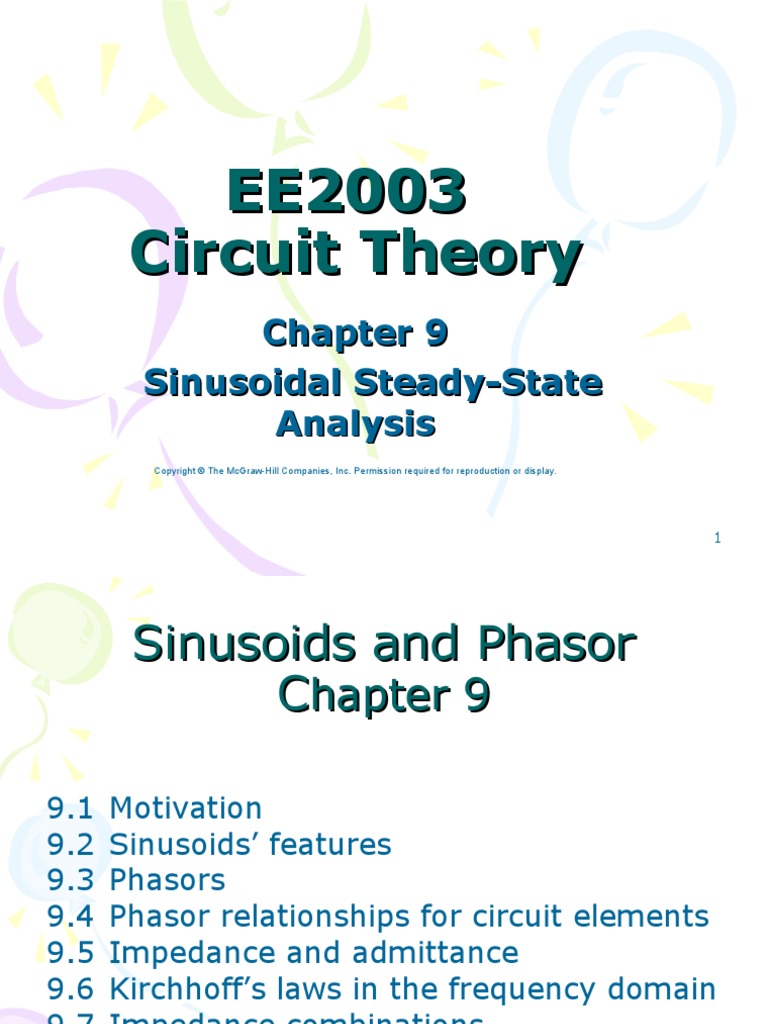 09 Sinusoidal Steady State Analysis | PDF | Electrical Impedance ...