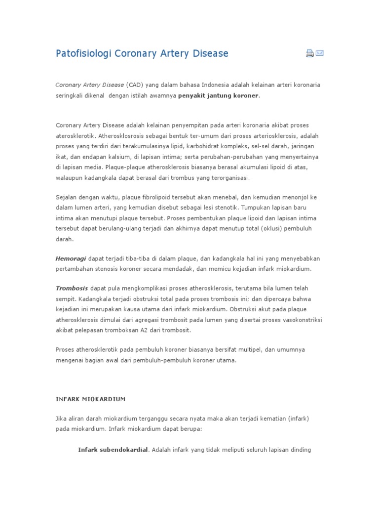 CAD Patofisiologi | PDF