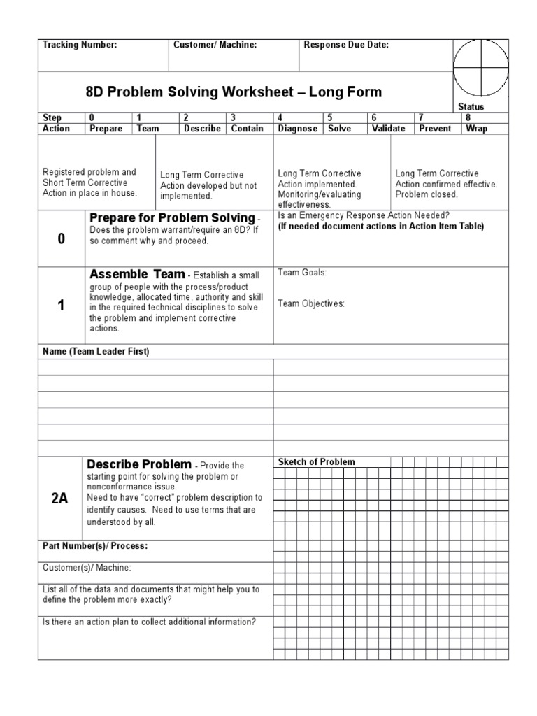 8D Form - Long.docx | Causality | Cognition