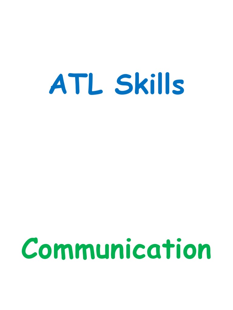 ATL Skills Framework - Posters | PDF