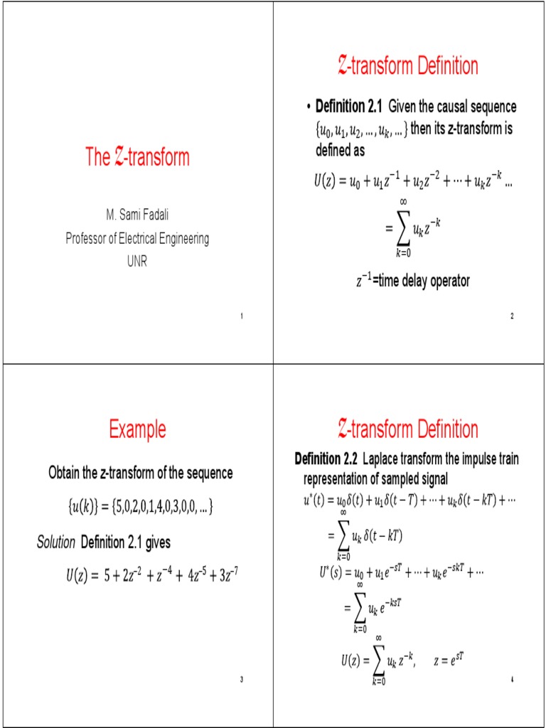 Z Transform | PDF | Laplace Transform | Fraction (Mathematics)