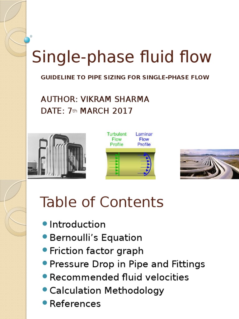 Single Phase Flow Line Sizing | Turbulence | Fluid Dynamics