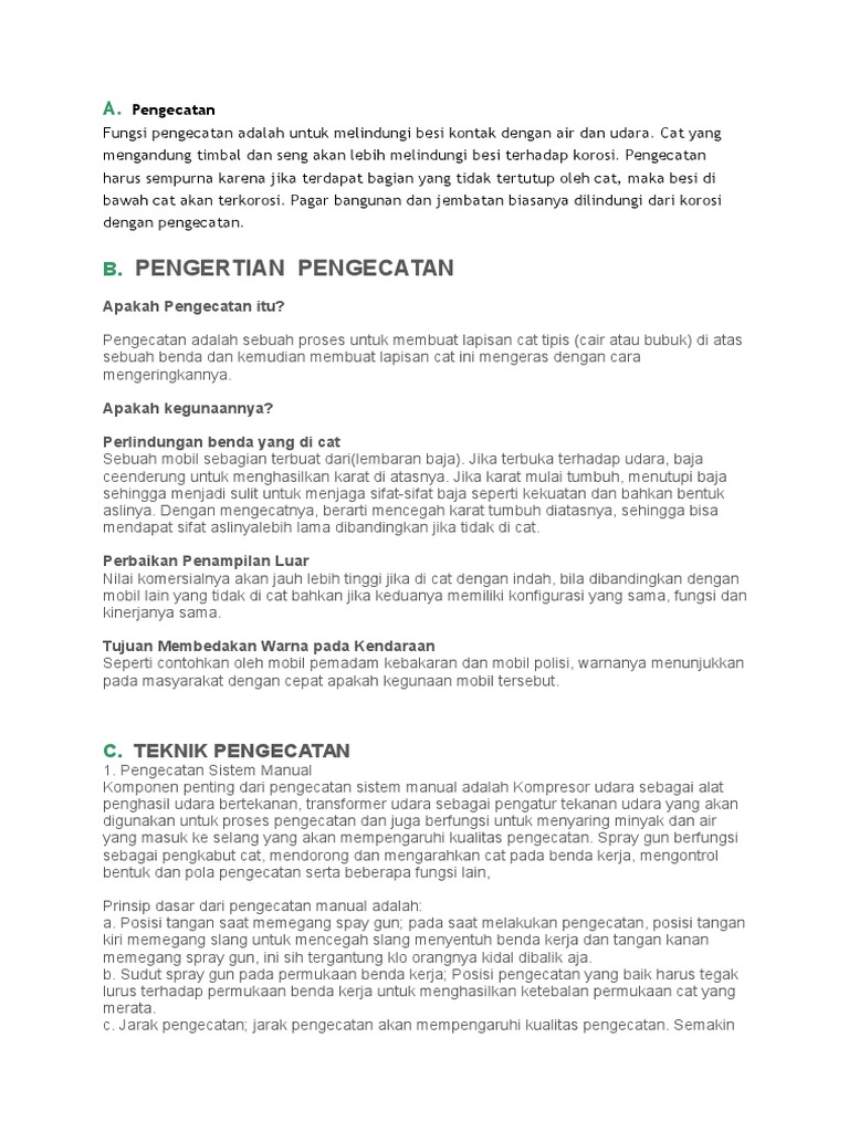 Pengecetan Body | PDF