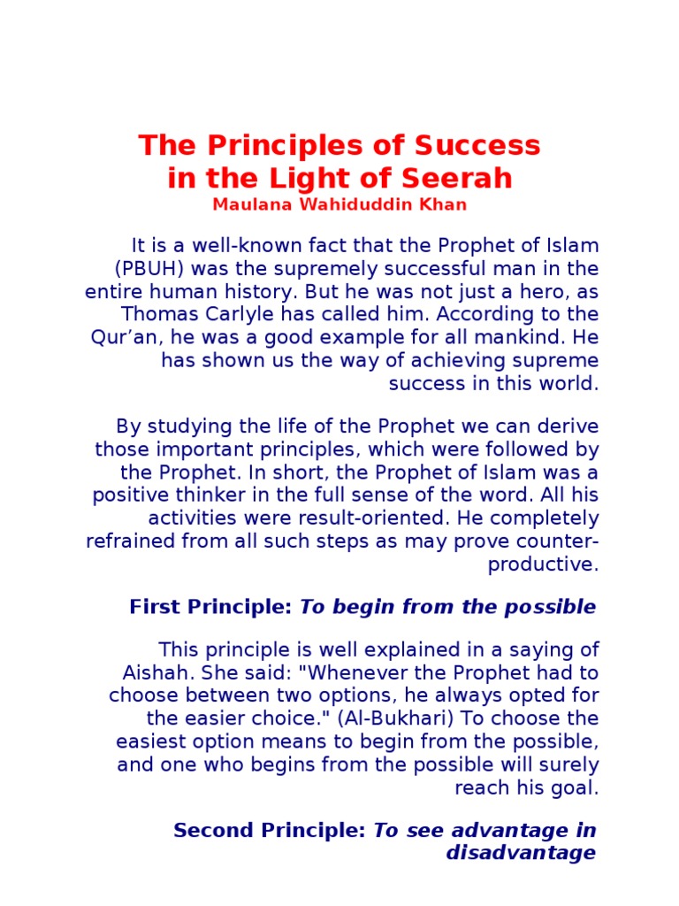 The Principles of Success | PDF | Muhammad | Kafir