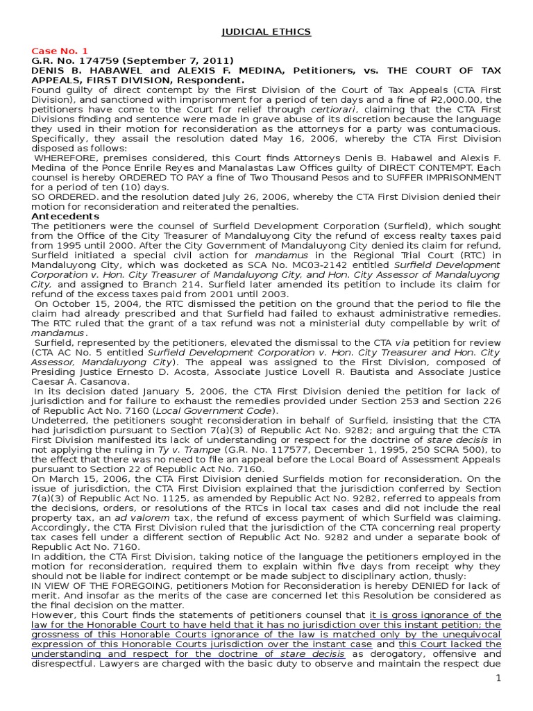 Judicial Ethics | PDF | Contempt Of Court | Lawyer