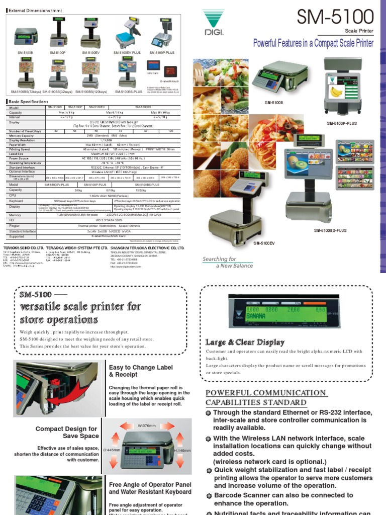 The SM-5100: A Versatile and Compact Scale Printer for Efficient Store ...