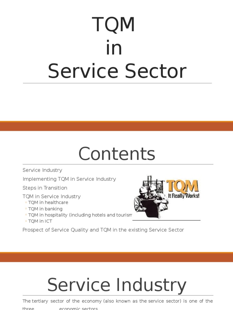 TQM in Service Sector | PDF | Business | Leadership