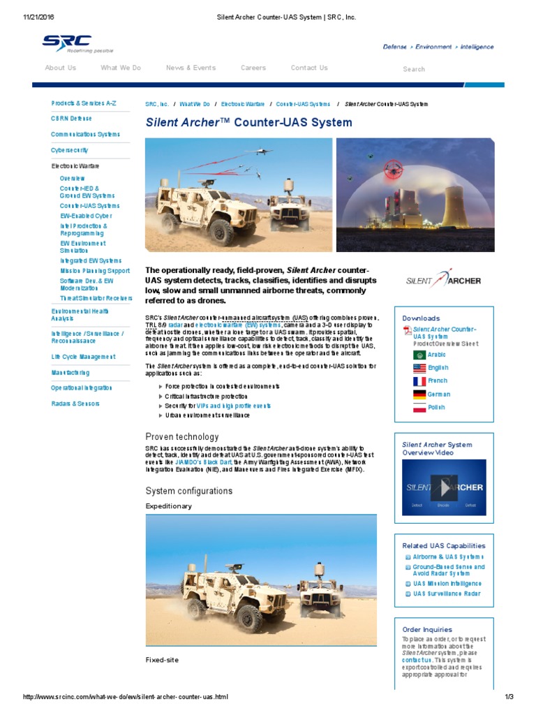 Silent Archer Counter-UAS System | PDF | Electronic Warfare | Unmanned ...