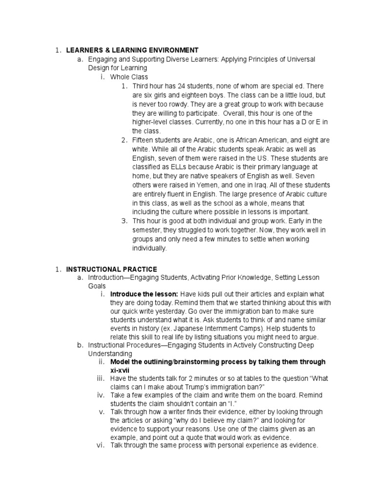 Lesson Plan Excerpt | Download Free PDF | Lesson Plan | Teaching