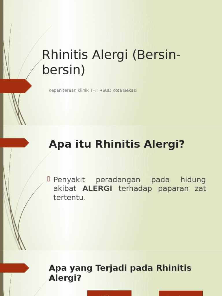 (THT - Penyuluhan) Rinitis Alergi Fix | PDF