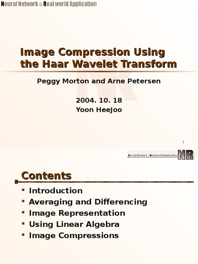 Image Compression Using The Haar Wavelet Transform | PDF | Functional ...