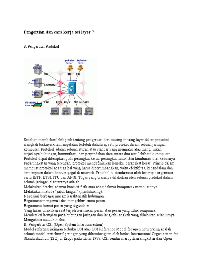 Pengertian Dan Cara Kerja Osi Layer 7 | PDF
