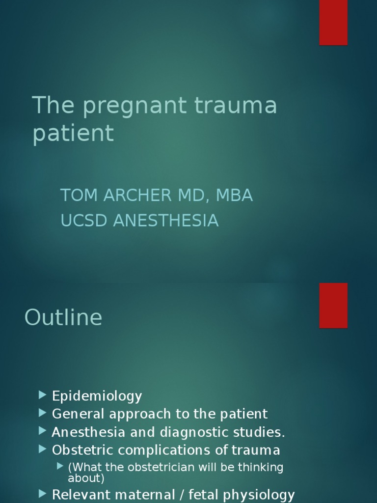 Trauma Management in Pregnant Patients | PDF | Fetus | Pregnancy