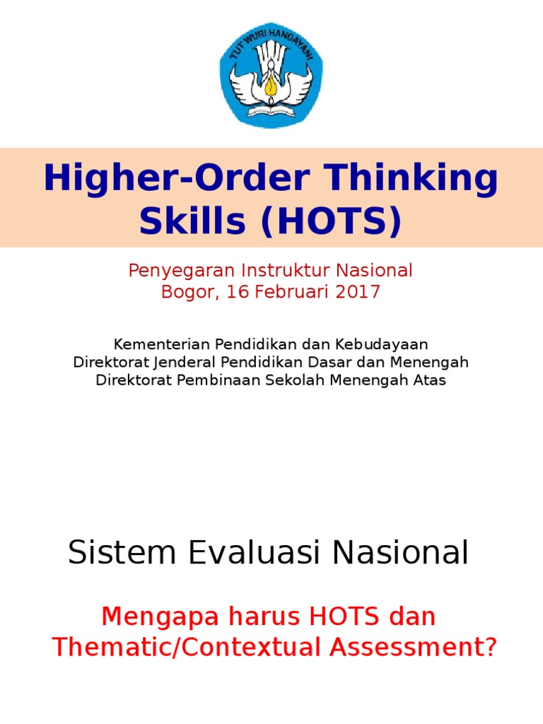 Pentingnya HOTS dalam Pendidikan | PDF