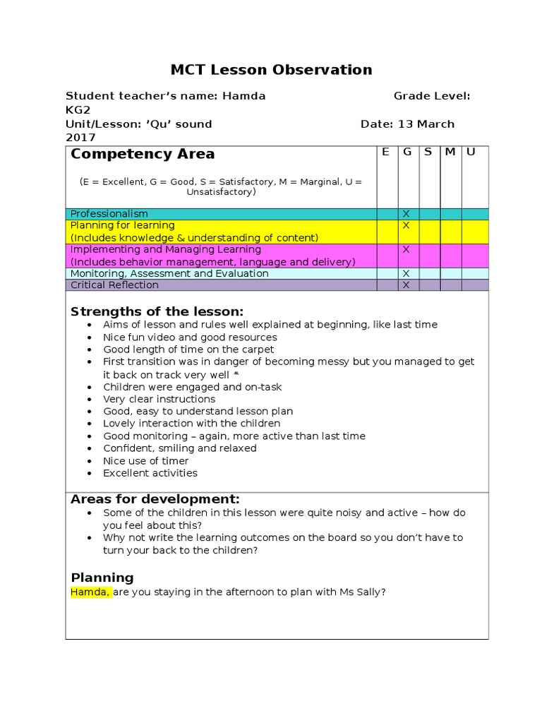 MCT 2 | PDF | Educational Assessment | Lesson Plan