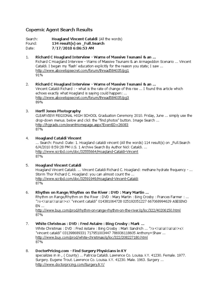 Hoagland Vincent Cataldi | PDF | Nature