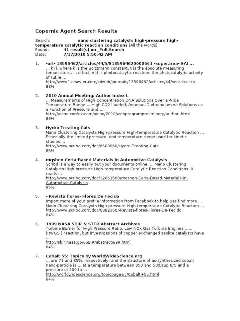 Nano Clustering Catalysts High-Pressure High-Temperature Catalytic ...