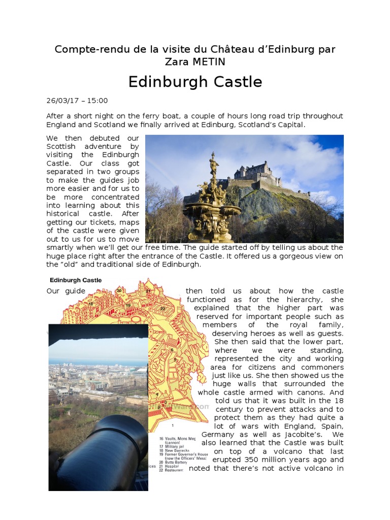 Compte-Rendu Euro Voyage | PDF | Scotland | Edinburgh
