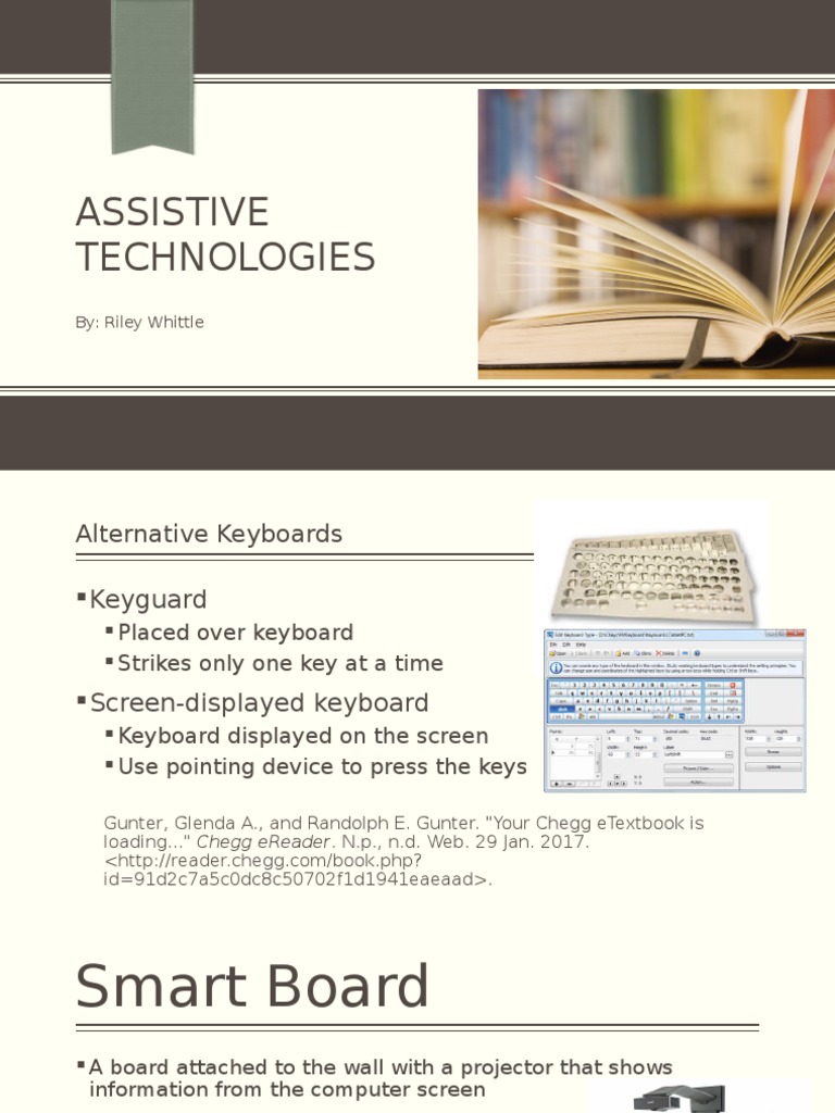 Assistive Technologies | PDF | Computer Keyboard | Computer Hardware