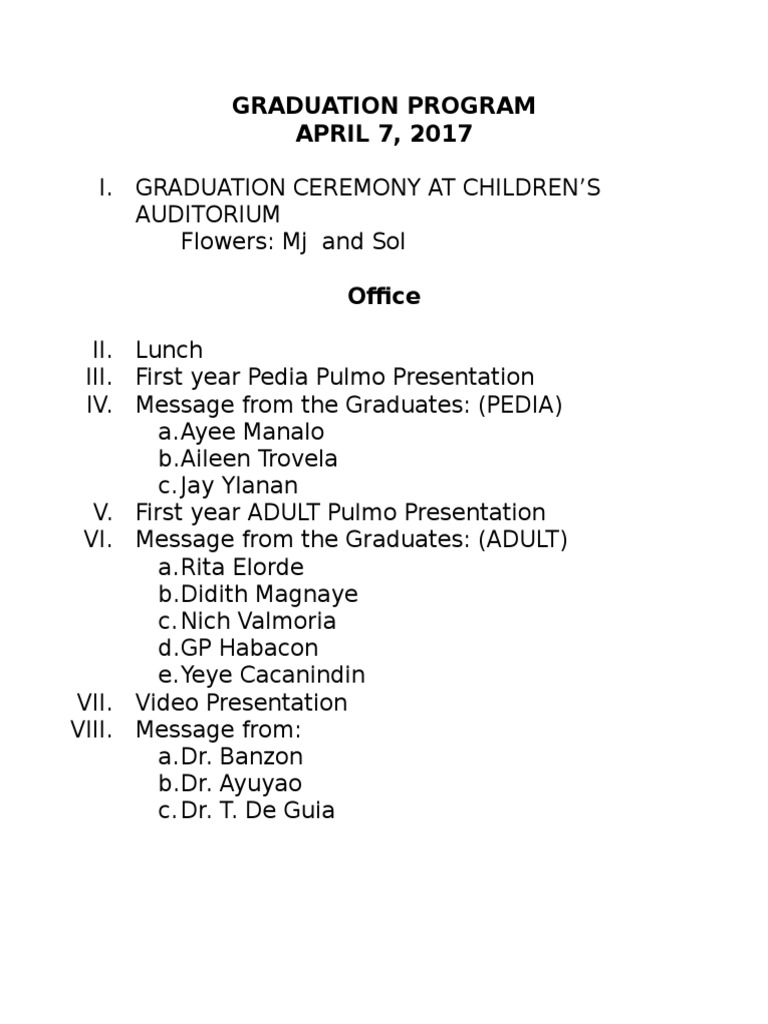 Graduation Program | PDF