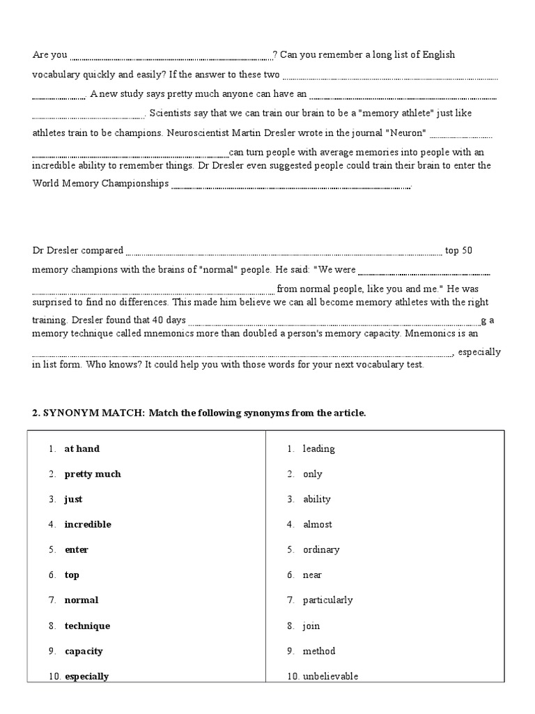 Are You Good at Remembering Things | PDF | Mnemonic | Memory