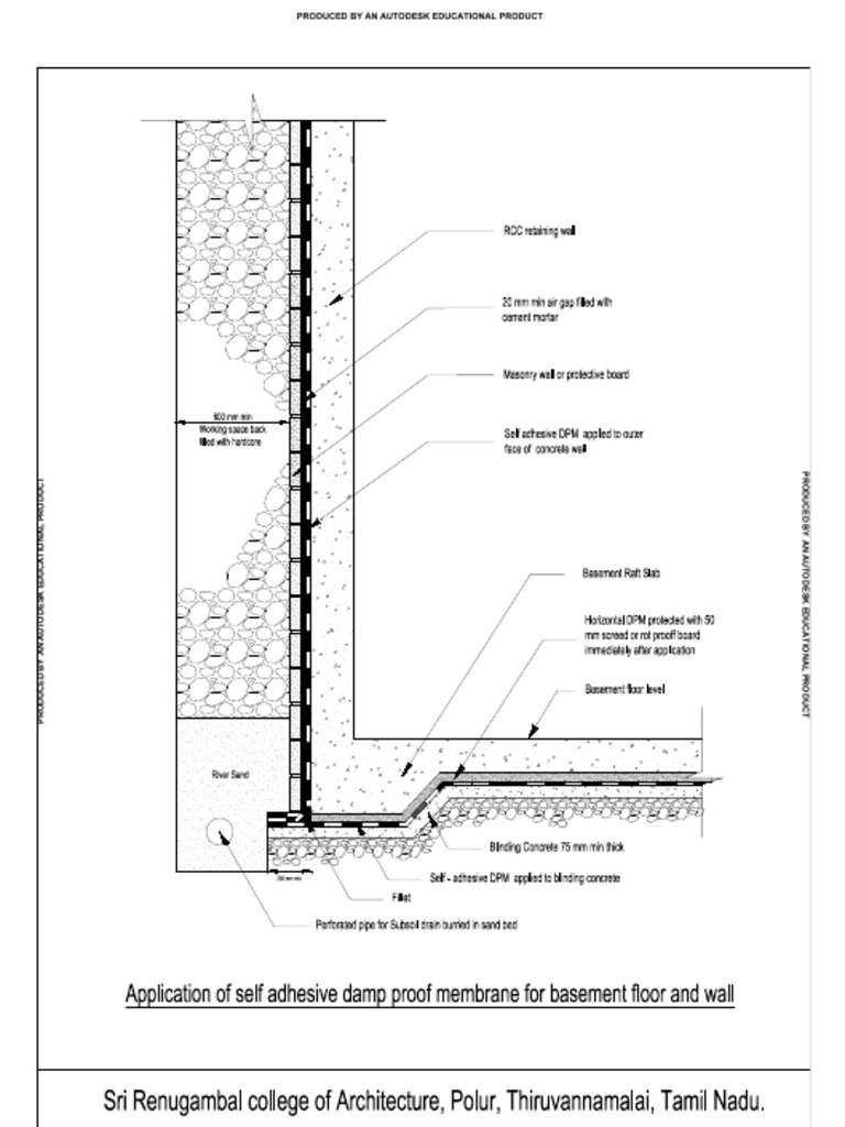 Water Proofing Detail - 3 - Model | PDF