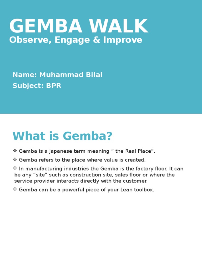 Empowering Continuous Improvement Through Gemba Walks: Observing ...