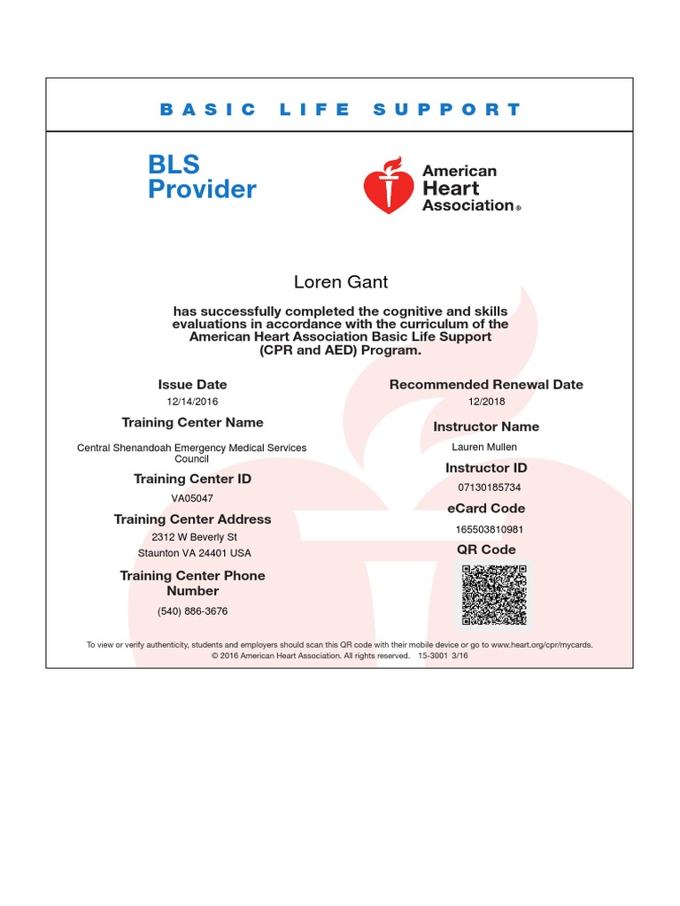 CPR Certificate | PDF