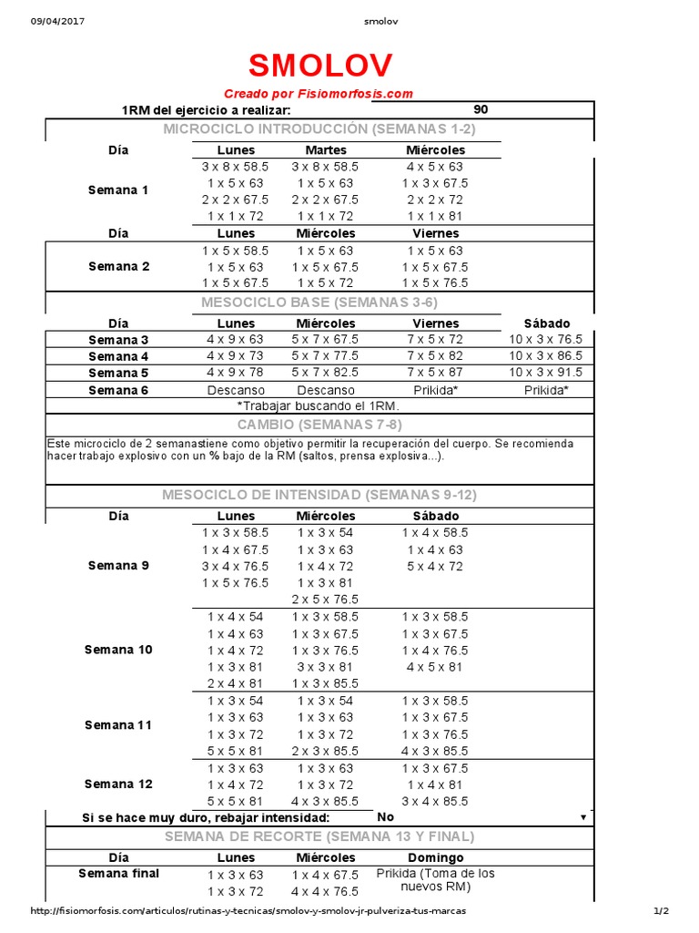 Smolov y Smolov JR | PDF | Relaciones personales, crianza y desarrollo ...