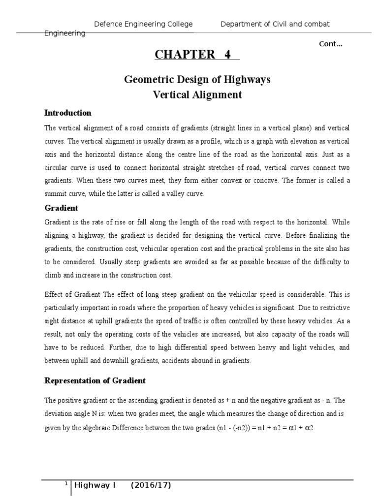 Chapter - 4-Geometric Design of Highways Vertical Alignment (Part 3 ...