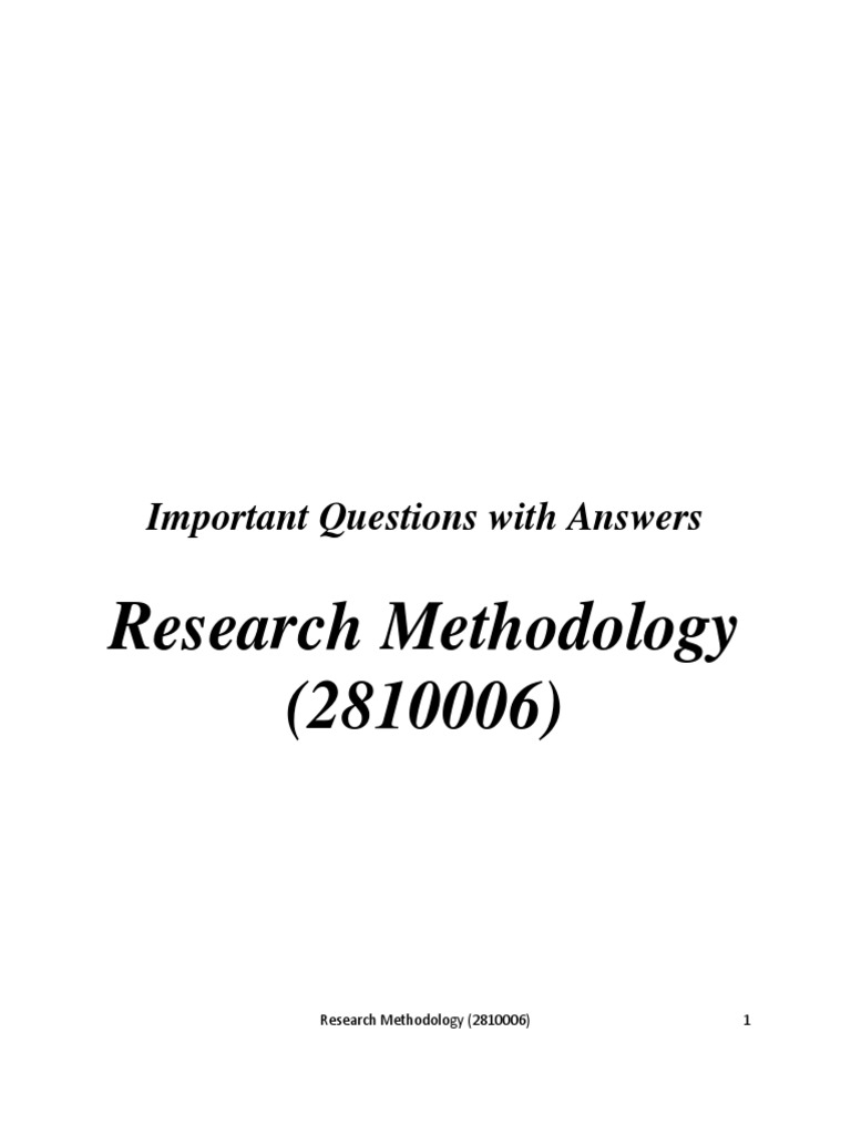 BRM Imp Questions With Answers | PDF | Experiment | Hypothesis