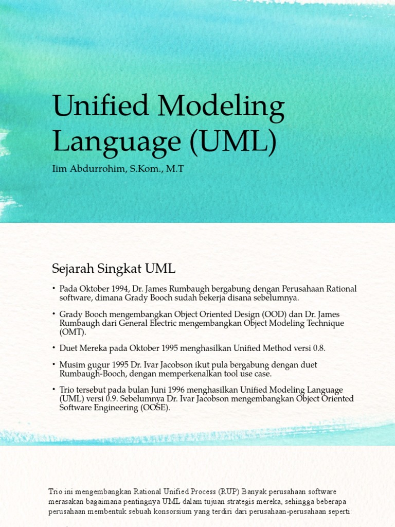 P3 - Sejarah Unified Modeling Language (UML) - Revisi | PDF
