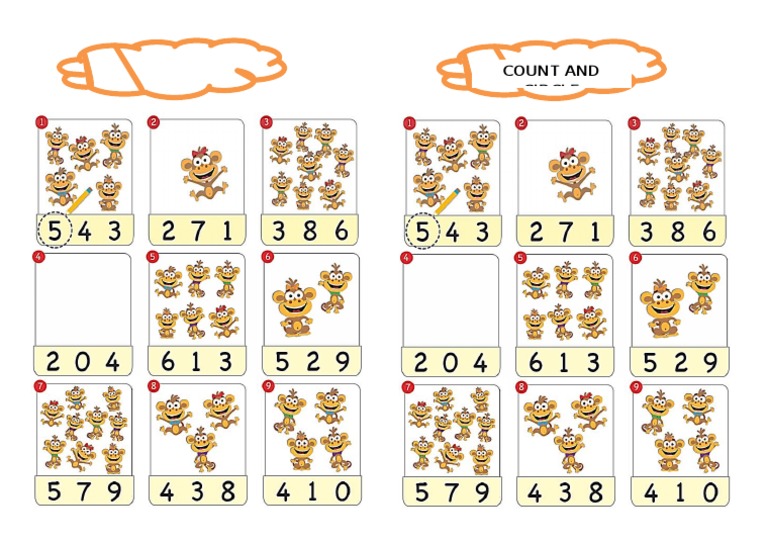 Count The Monkeys and Circle | PDF