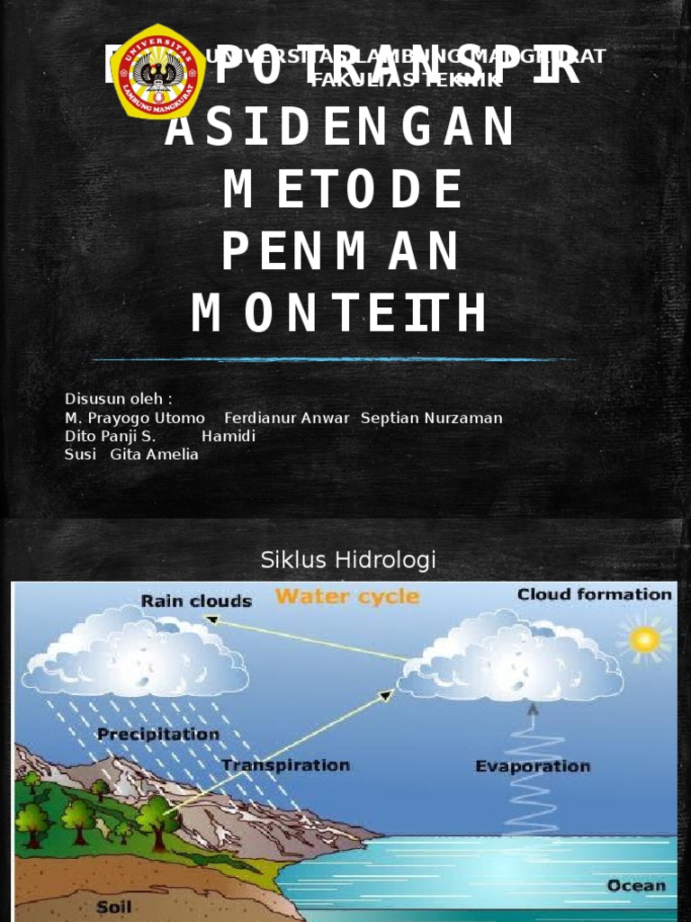 Evapotranspirasi Dengan Metode Penman Monteith | PDF